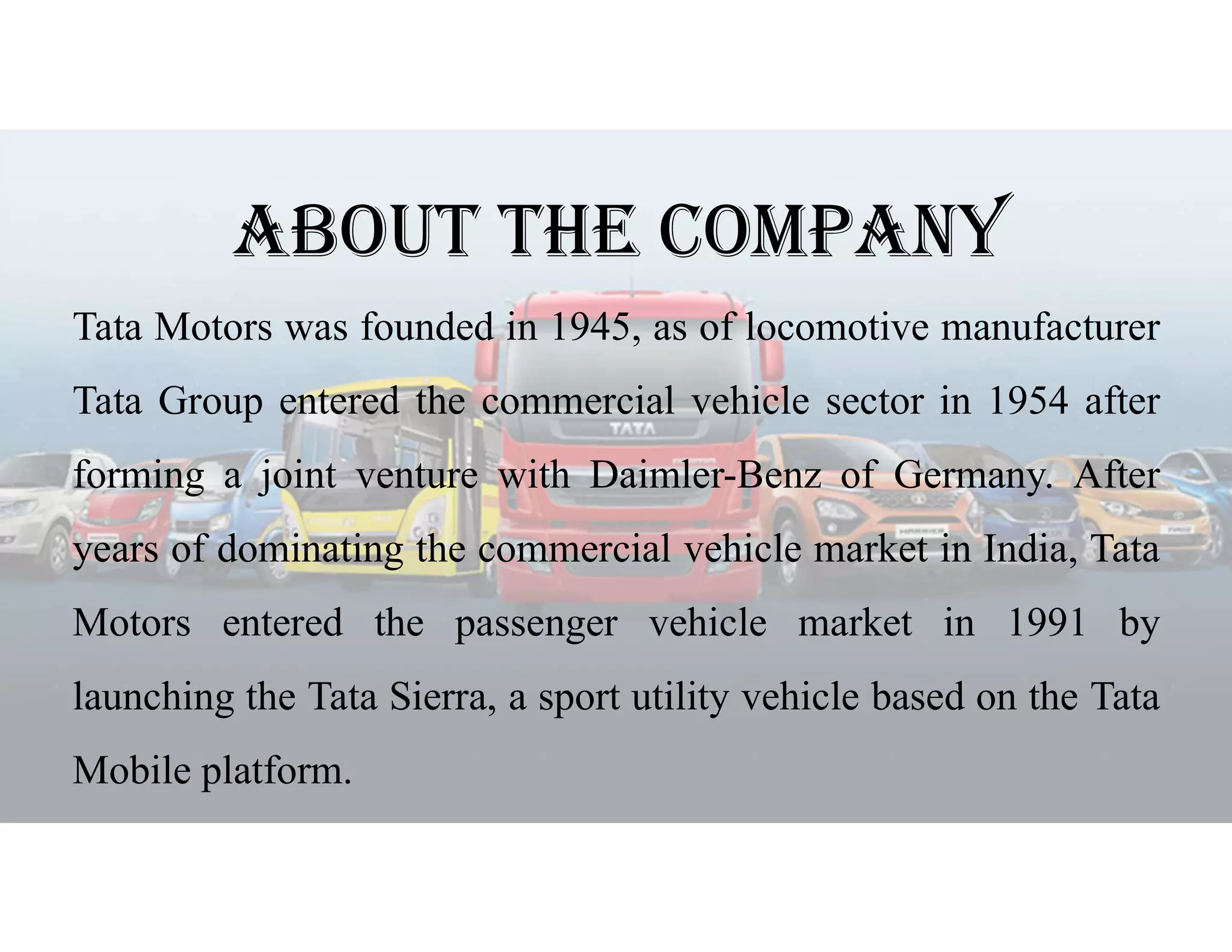 Marketing analysis of TATA MOTORS | PDF