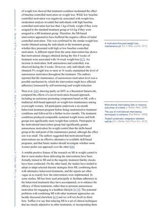 Motivation, self-determination, and long-term weight control | PDF