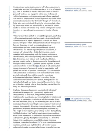 Motivation, self-determination, and long-term weight control | PDF