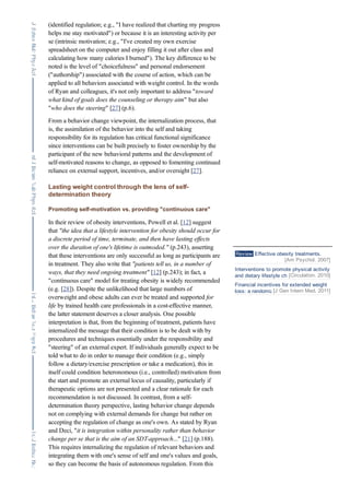 Motivation, self-determination, and long-term weight control | PDF