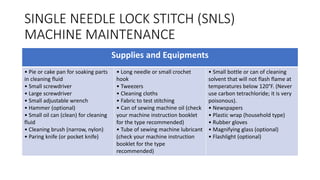 Maintenance of SNLS Machine | PPTX