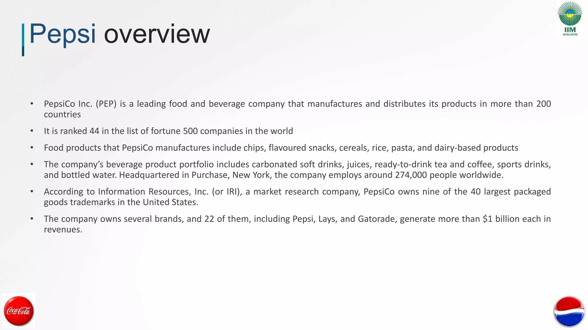 Coca-Cola Vs Pepsi | PPT