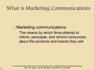 MM II - KMB 208 unit iv Integrated Marketing Communications - IMC | PPT