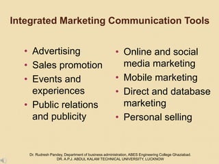 MM II - KMB 208 unit iv Integrated Marketing Communications - IMC | PPT