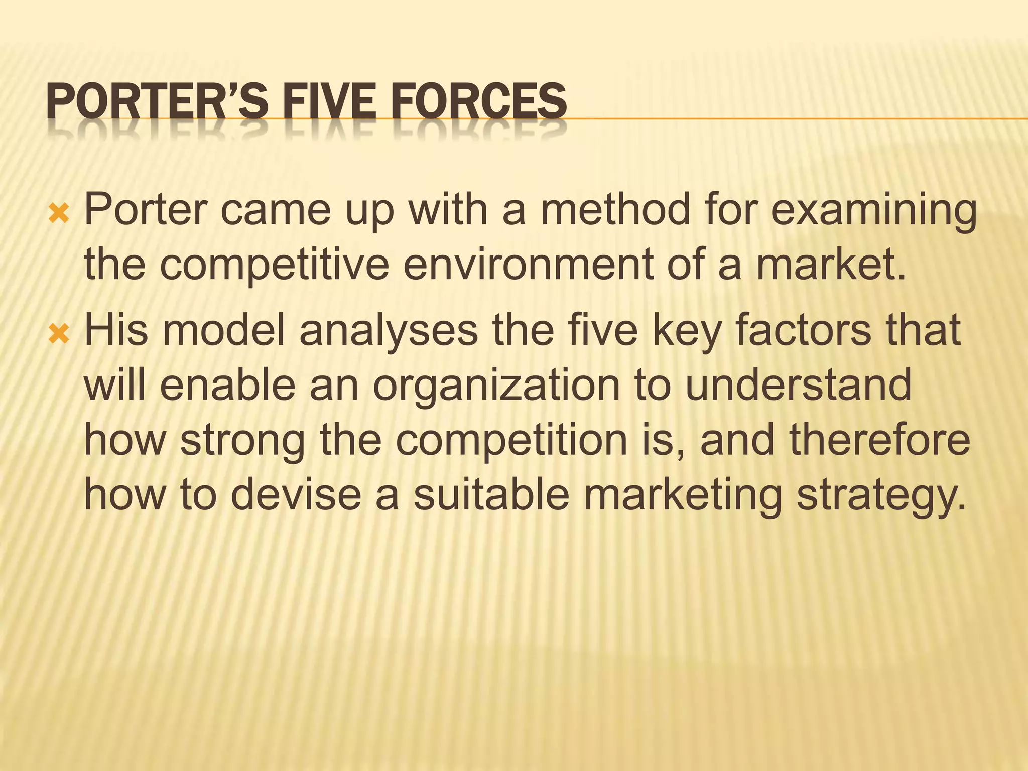 Marketing Management - Porter's Five Forces | PPTX | Business ...
