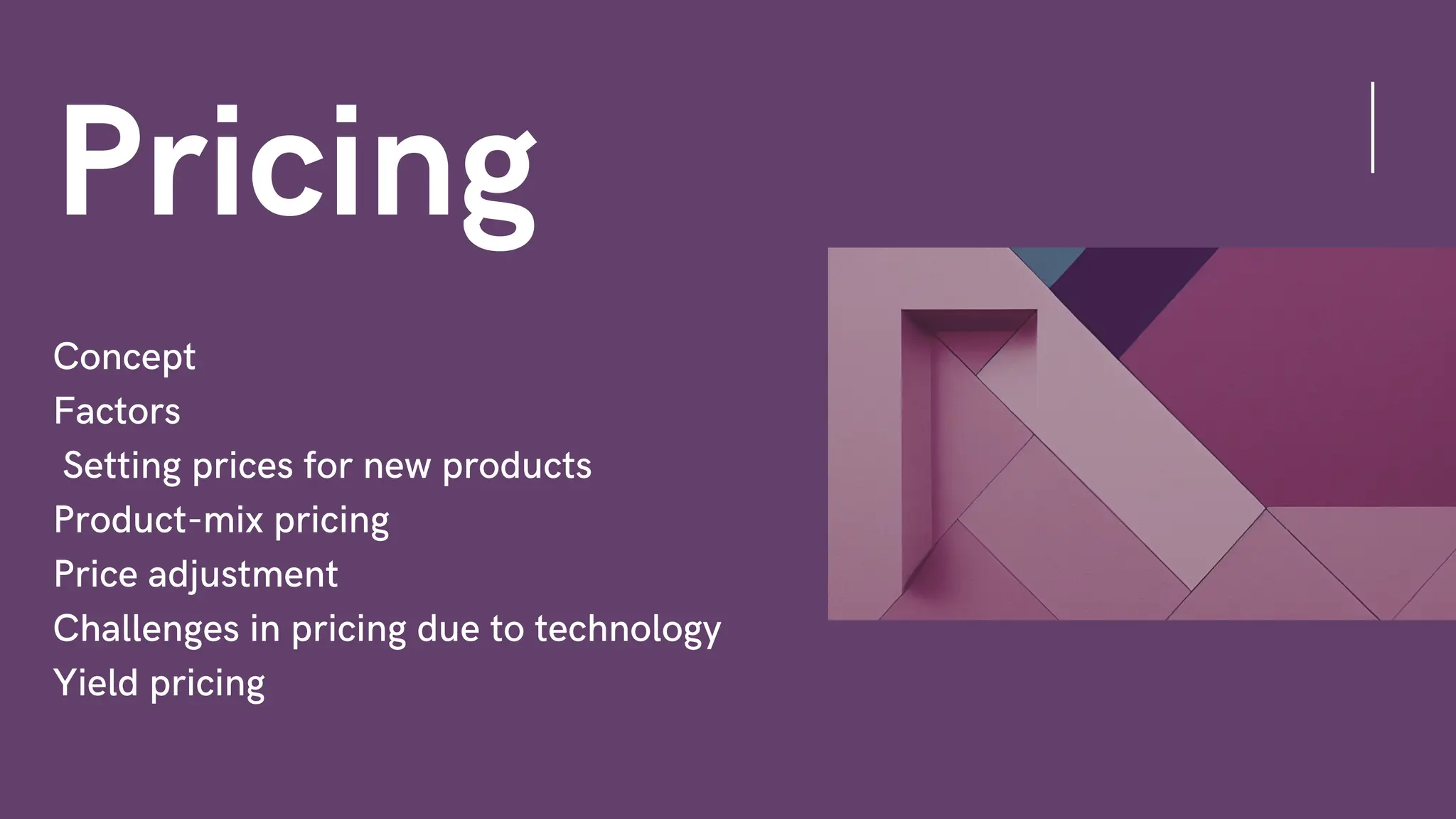 Pricing- Concept Factors Setting prices for new products Product-mix ...