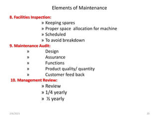 MAINTENANCE MANAGEMENT | PPTX