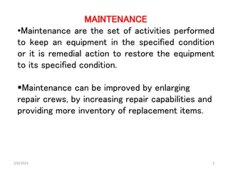 MAINTENANCE MANAGEMENT | PPTX