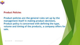 Product Planning - classification of products - product policies ...