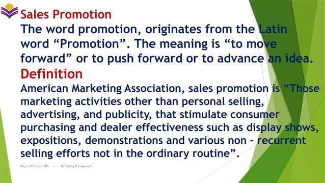 Sales promotion - objectives - factors influencing sales promotion ...