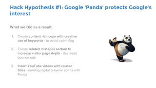 Growth Hacking - Wikipedia & Google ‘Panda’ search algorithm | PPT