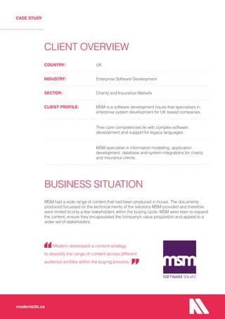 Case Study: Content Strategy for Enterprise Software Development House ...