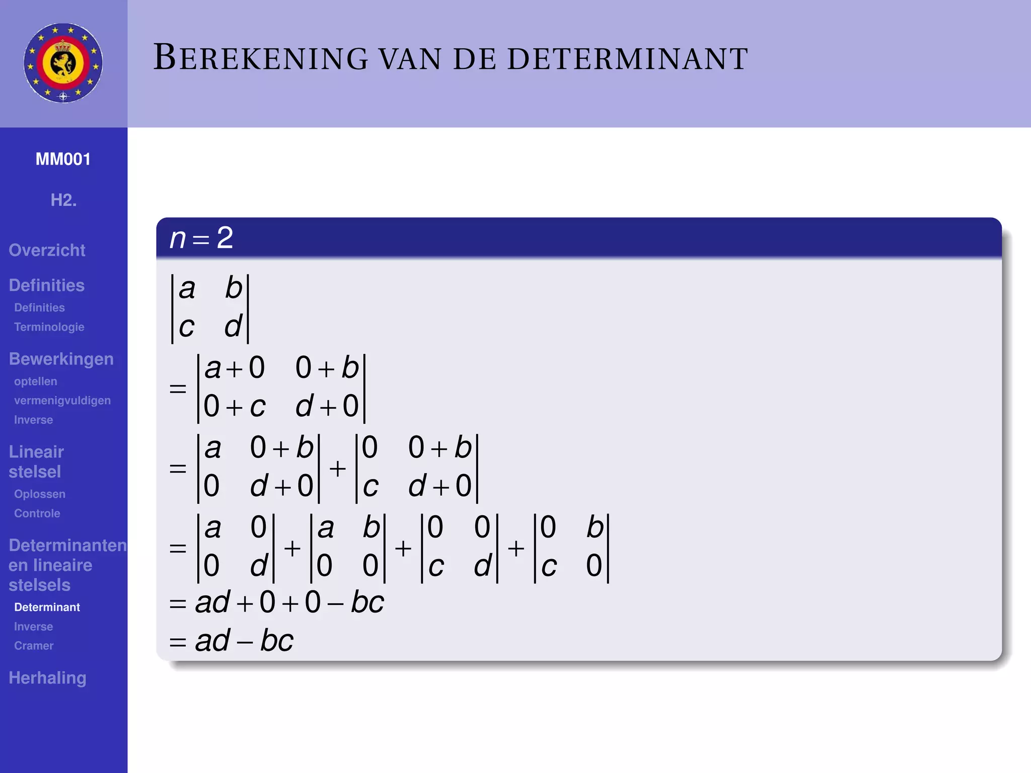 Math: matrices (Dutch) | PPT