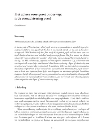 Geert Driessen (2006) M&M Het advies voortgezet onderwijs: is de ...