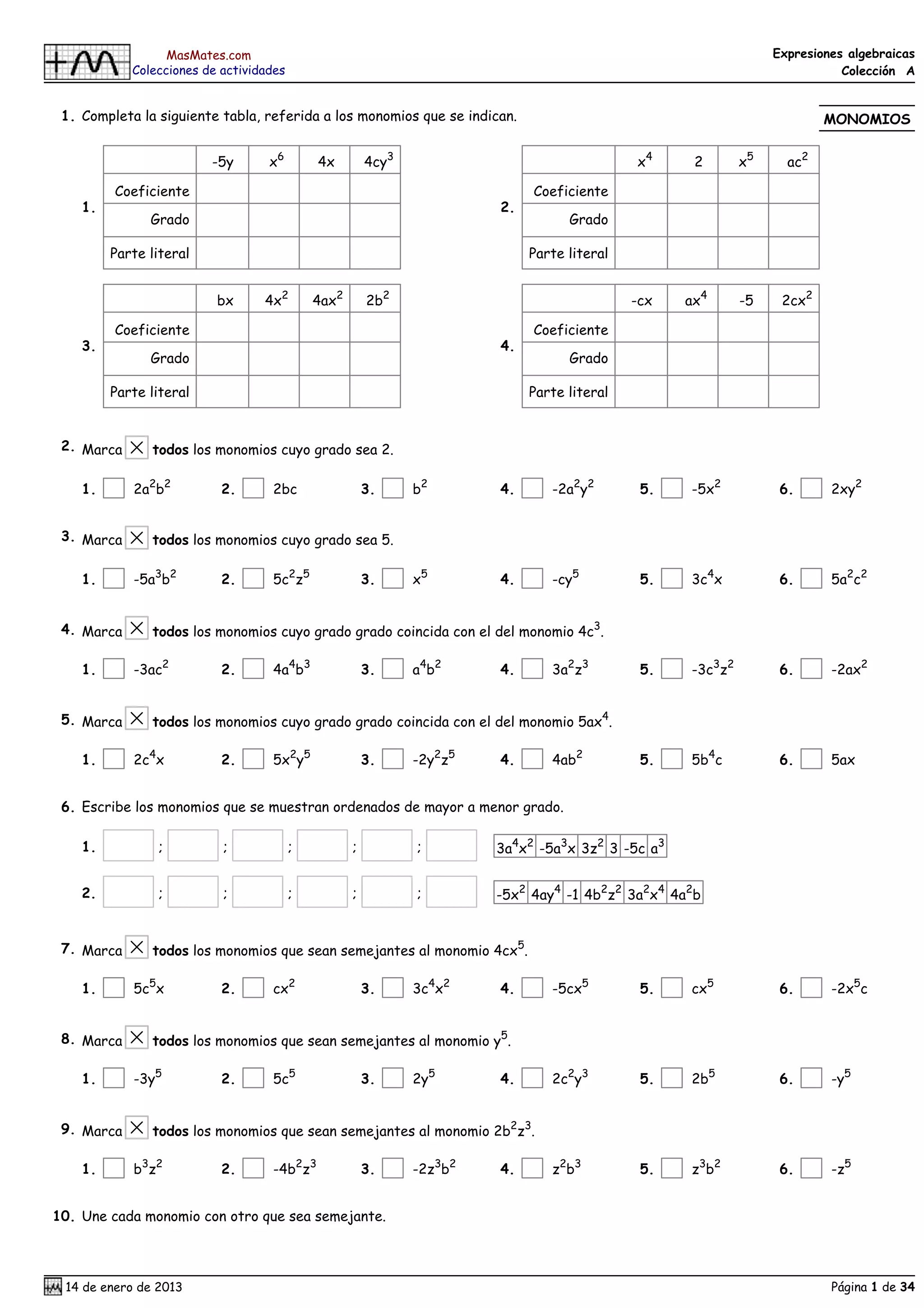 EJERCICIOS DE MATEMATICAS | PDF