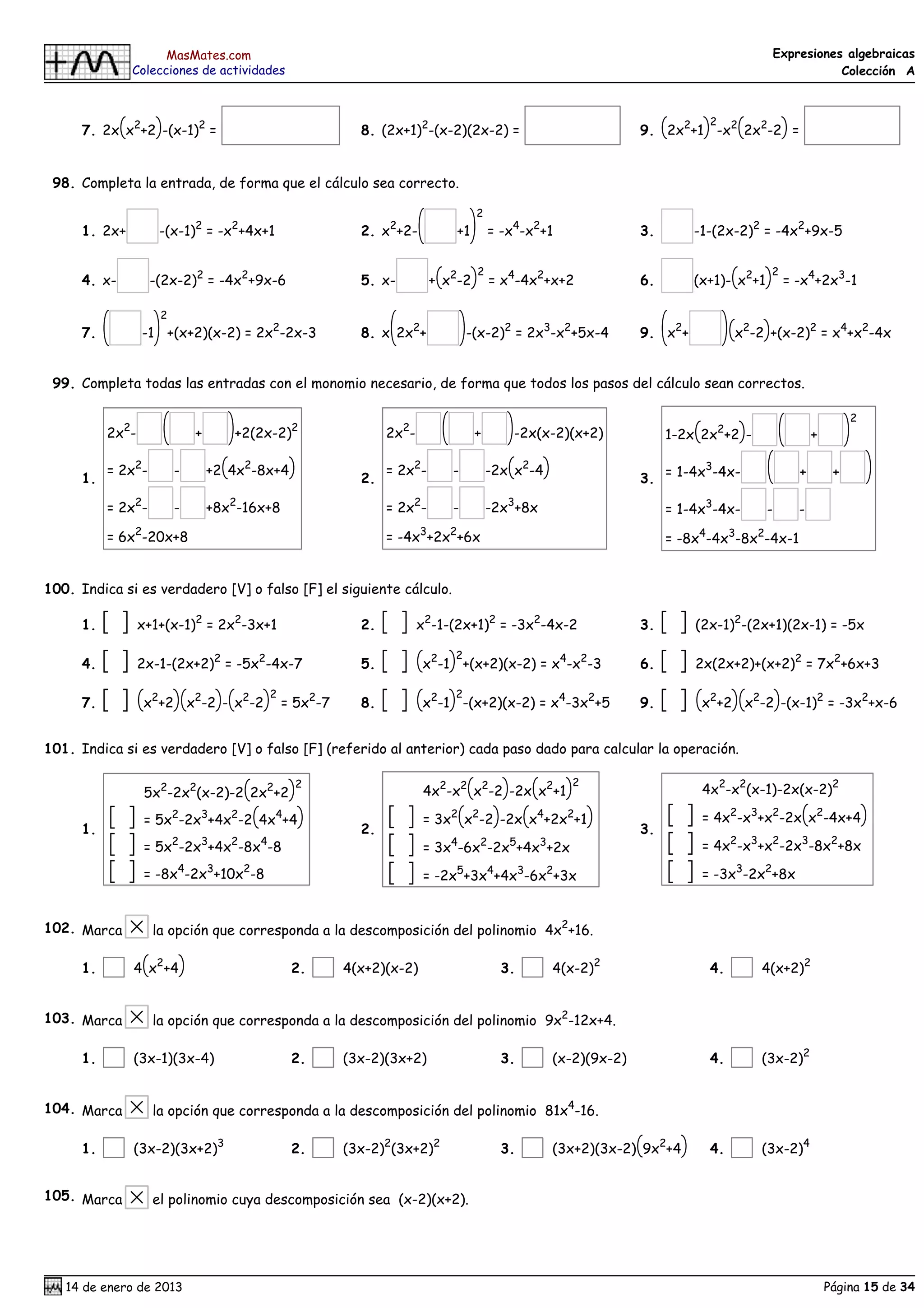 EJERCICIOS DE MATEMATICAS | PDF