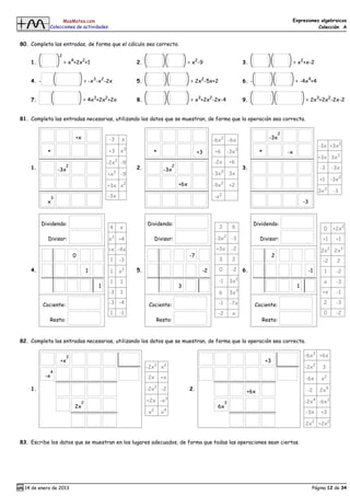 EJERCICIOS DE MATEMATICAS | PDF
