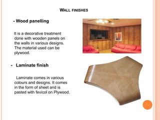 finishes on materials | PPTX