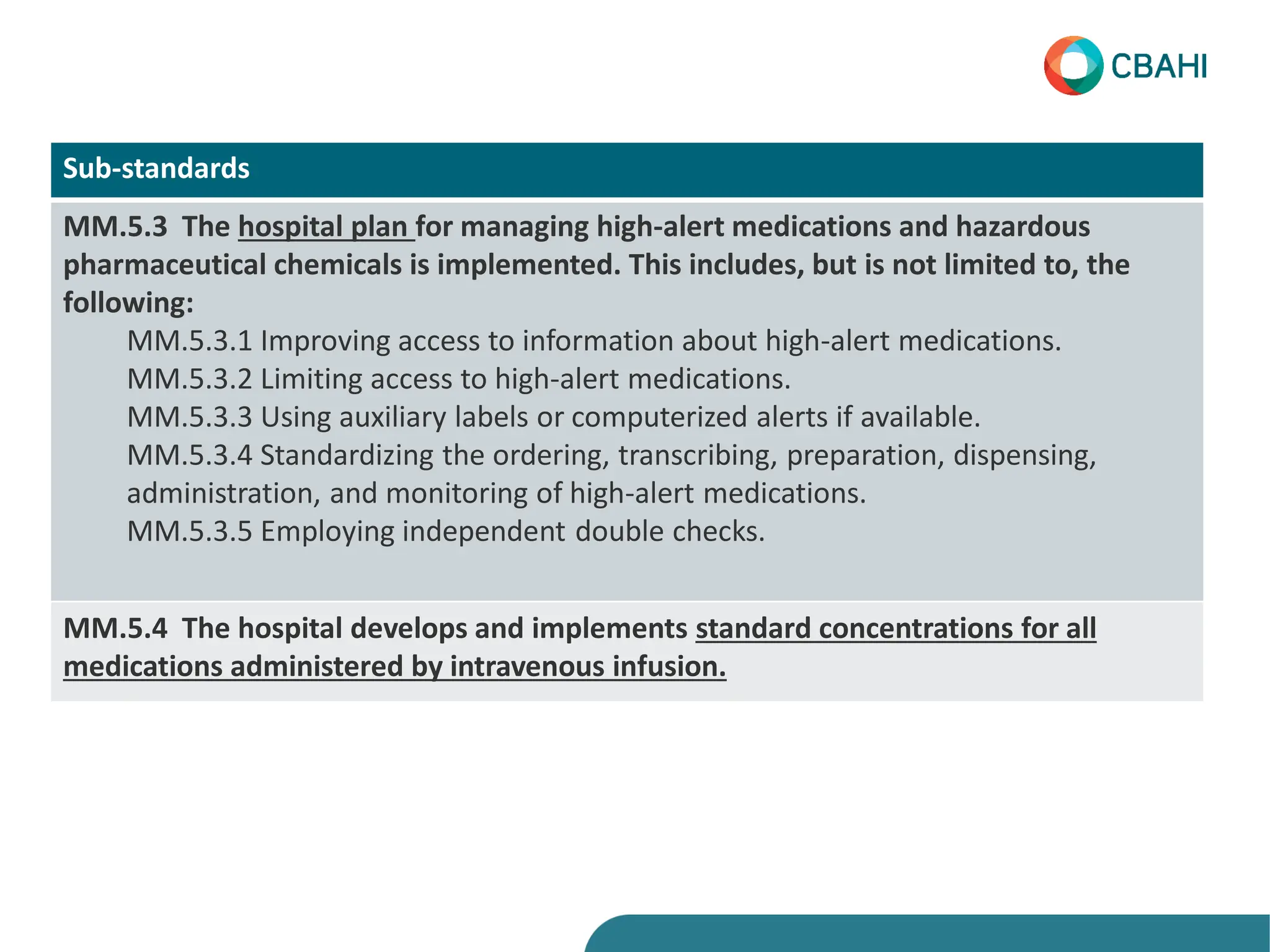 CBAHI standards Medication Management 1-5.pdf | Health Insurance ...
