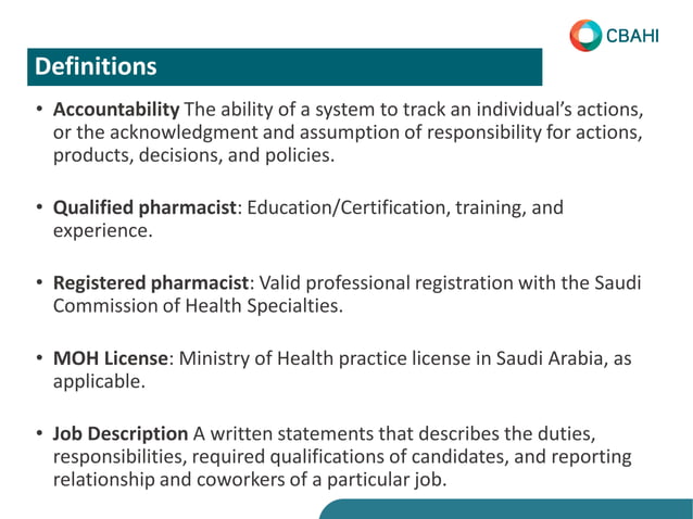 CBAHI standards Medication Management 1-5.pdf | Health Insurance ...