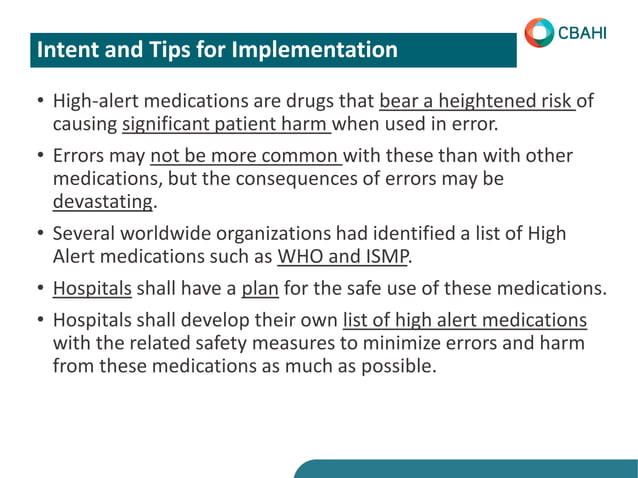 CBAHI standards Medication Management 1-5.pdf | Health Insurance ...