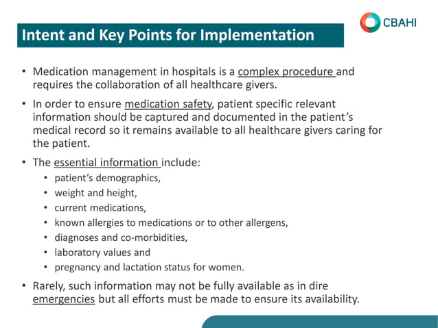 CBAHI standards Medication Management 1-5.pdf | Health Insurance ...