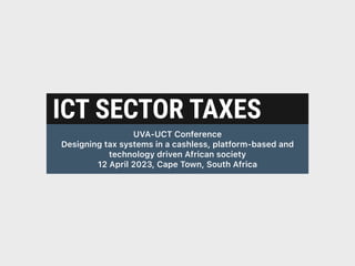 ICT Sector Taxation in Africa | PPT