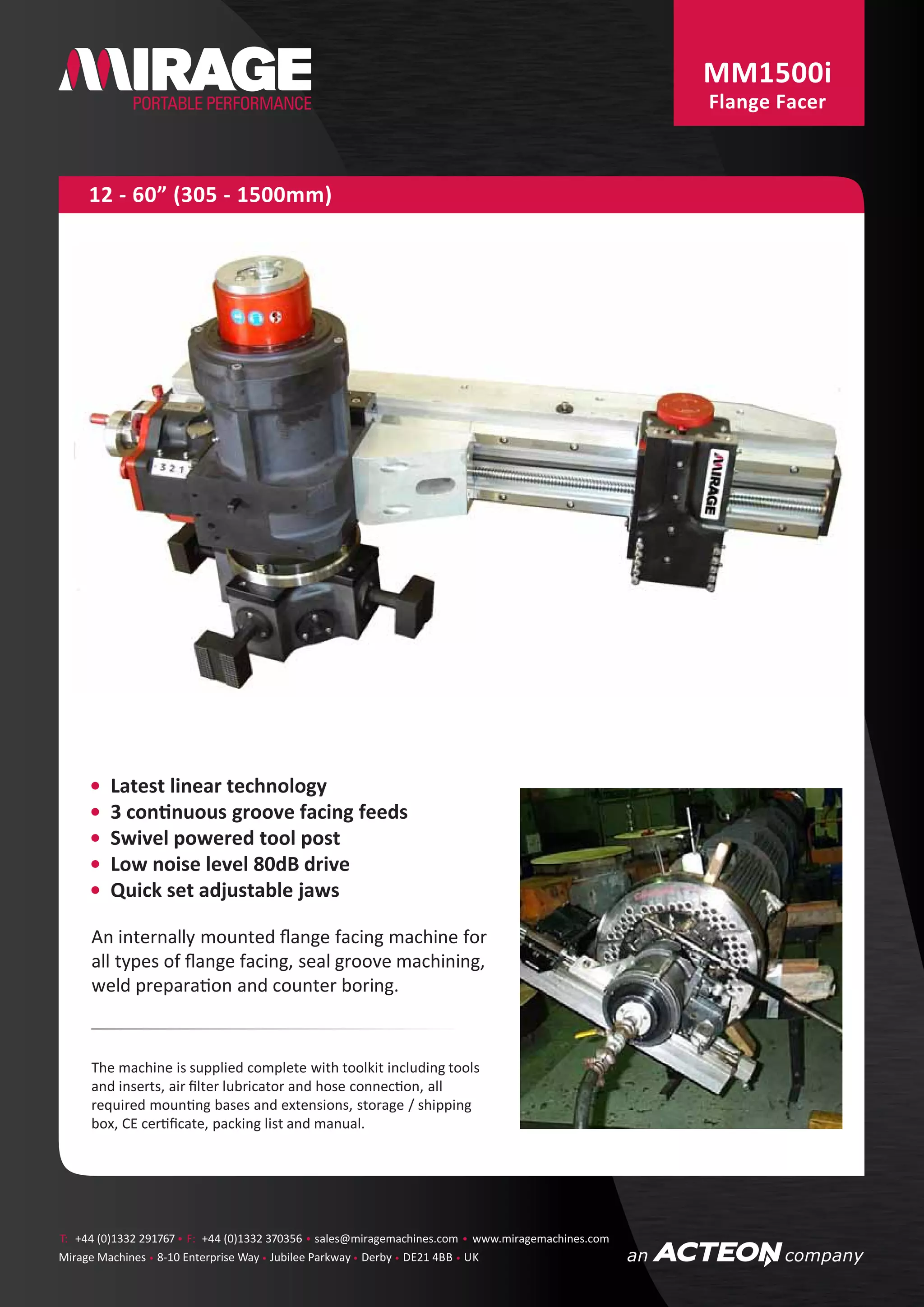 Flange Facing Machine - MM1500i | PDF