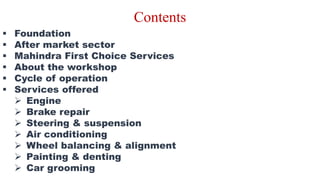 Mahindra & Mahindra training report. | PPTX