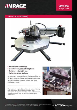 Flange Facing Machine - MM2000i | PDF