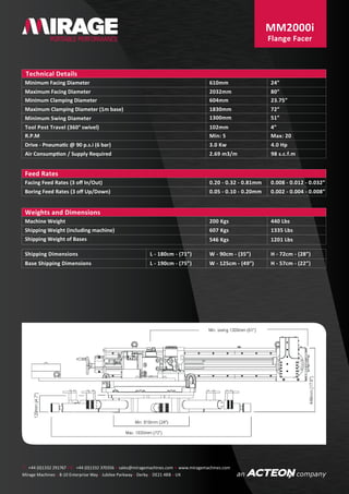 Flange Facing Machine - MM2000i | PDF