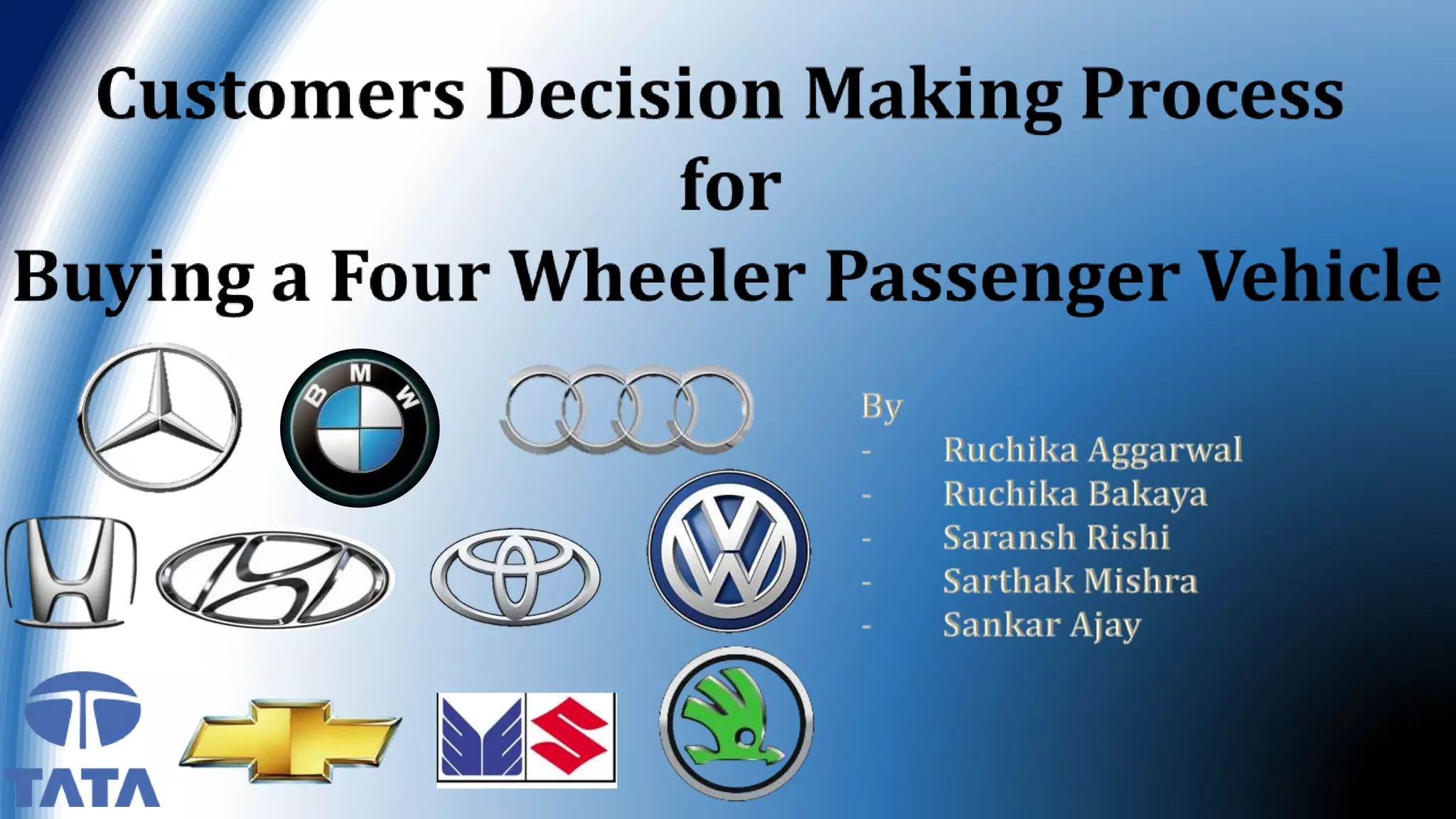 Customers Decision Making Process for Buying a Four Wheeler Passenger ...