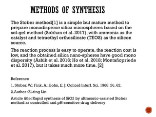 SYNTHESIS OF SILICA NANO-PARTICLES BY STÖBER METHOD.pptx