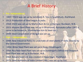 Iron and Steel Industry in India ( Seminar Presentation) | PPTX