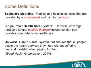 Single Payer Health Care Systems | PPTX