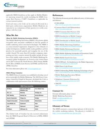 Mobile Marketing Association Code Of Conduct | PDF