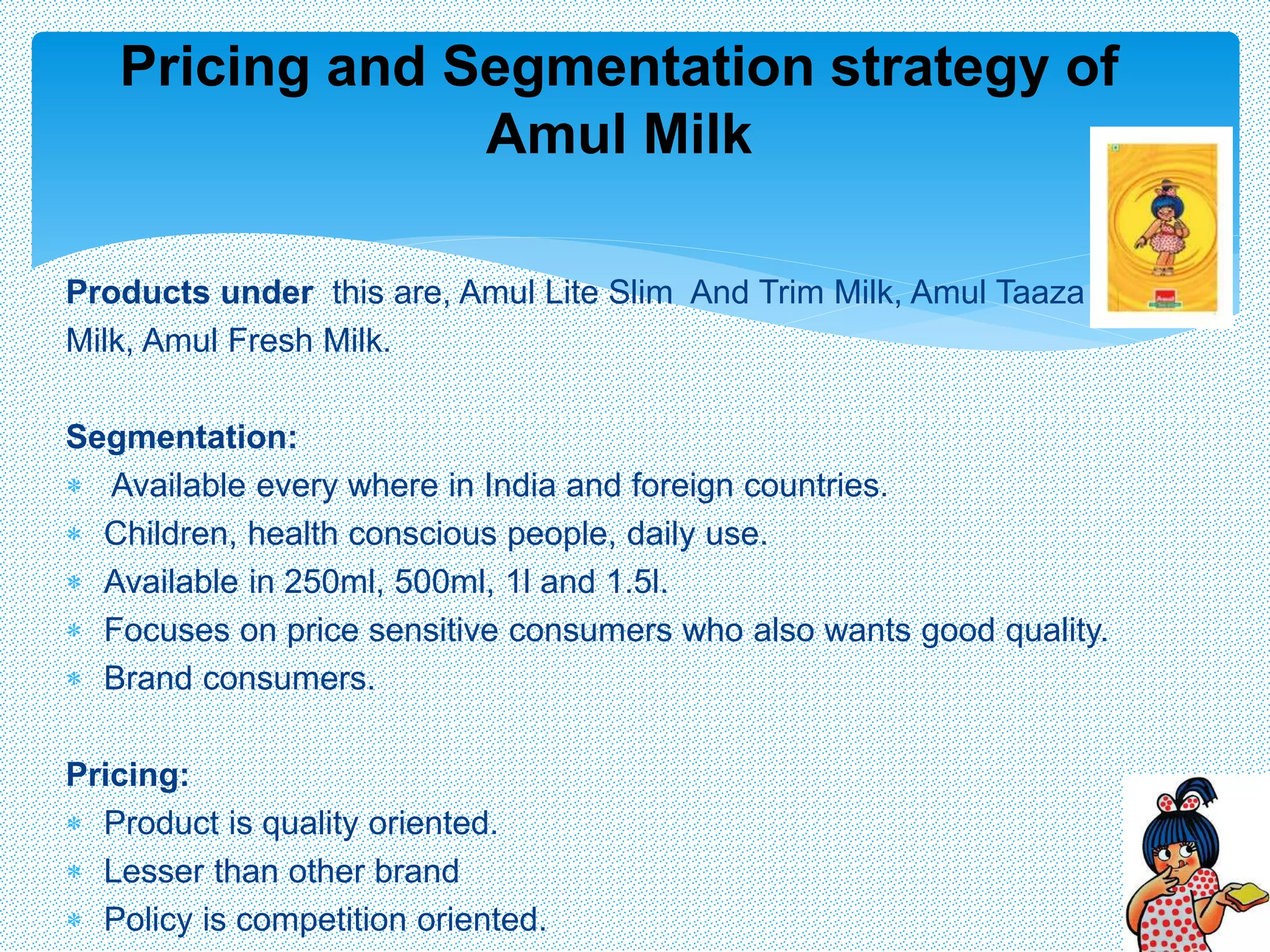 amul pricing strategy ppt | PPTX