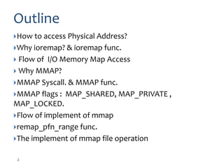 Linux MMAP & Ioremap introduction | PPT
