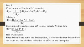 Mm approach of dividend policy | PPTX