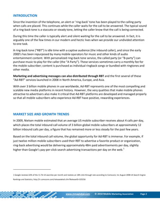 Mma ringback tone_whitepaper | PDF