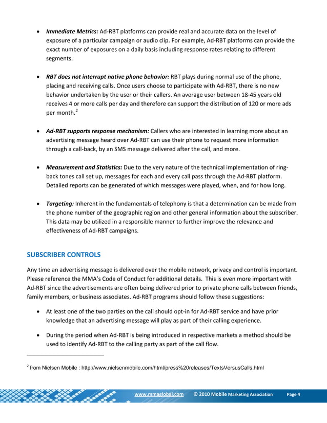 Mma ringback tone_whitepaper | PDF | Telecommunications Industry ...