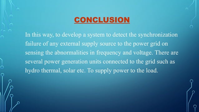 Power grid detection failure by on sensing frequency | PPT