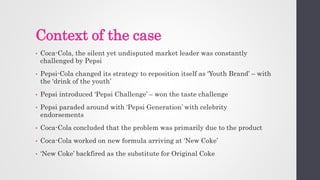 Coke vs. Coke Case Study for Marketing Management | PPTX