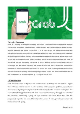 Marketing Plan : Grab | PDF