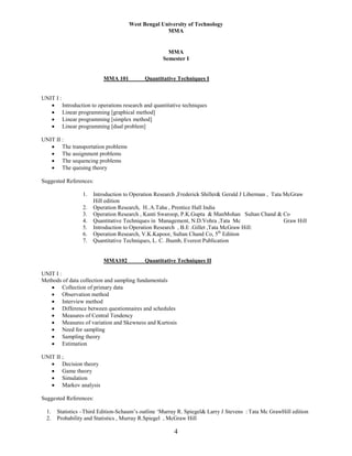Mma syllabus revised_2008 | PDF