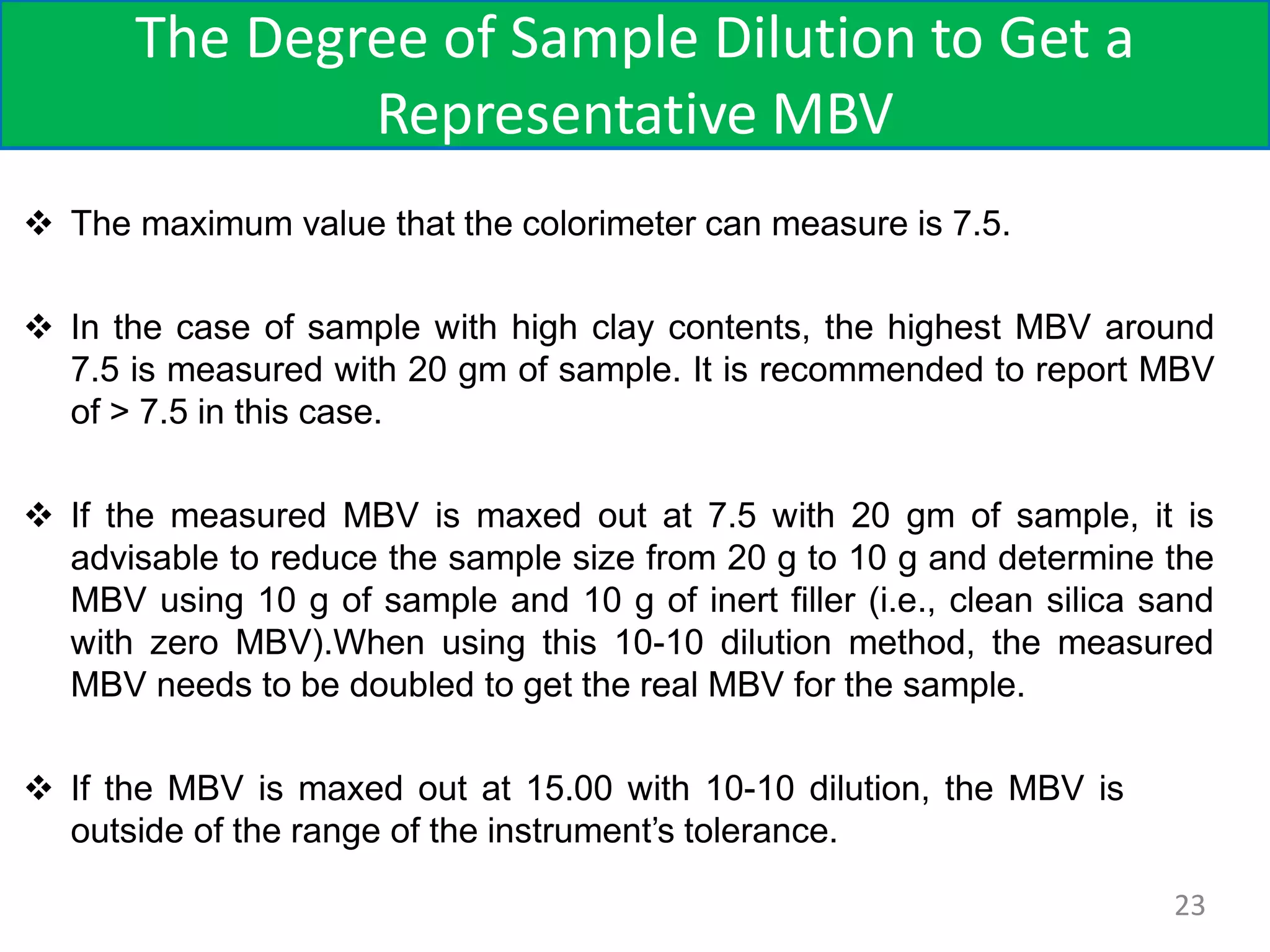 Modified Methylene Blue (MMB) Test Procedure | PDF