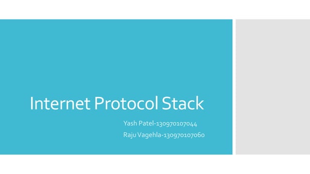 Internet stack protocol | PPT