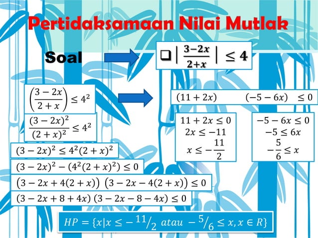 Pertidaksamaan Nilai Mutlak, Irasional, dan Pecahan | PPTX
