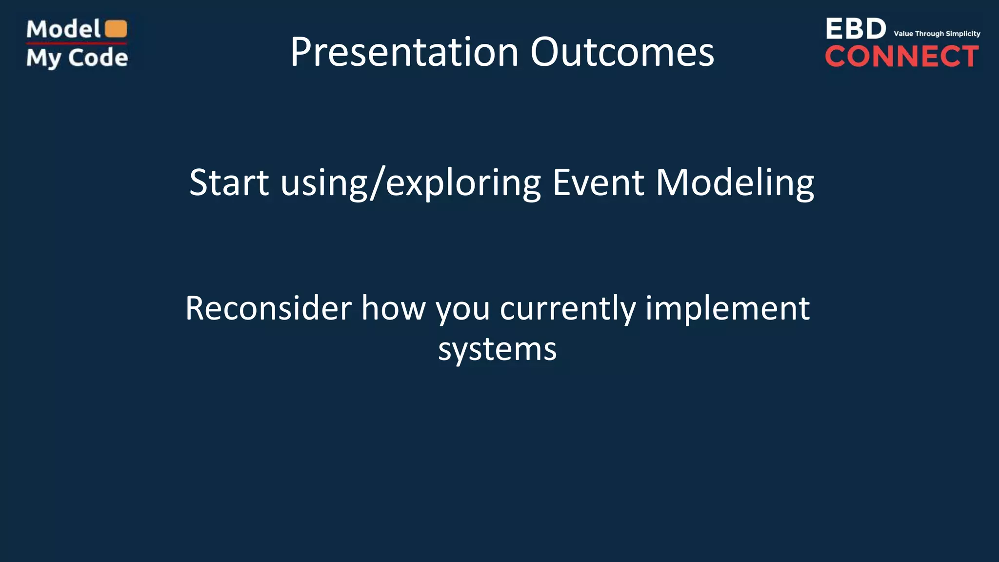 EventModeling & Outcome driven design | PPTX