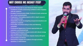 Male Emcee Akshay from Bangalore for Birthday and Corporate Event | PDF